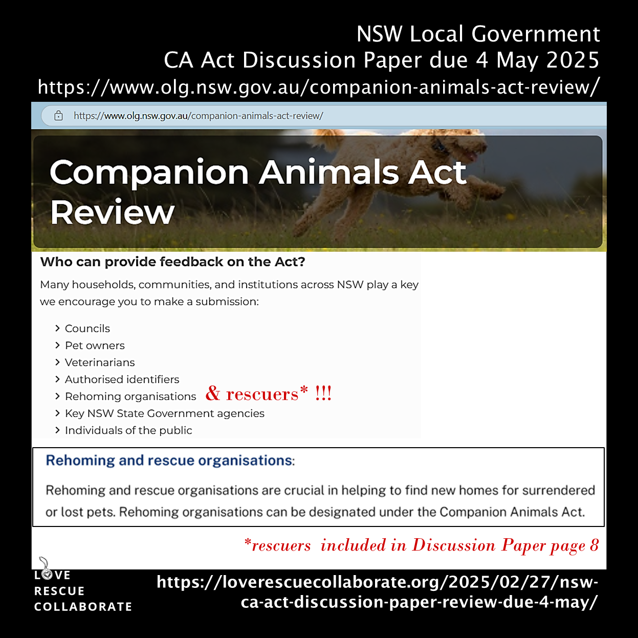 NSW CA Act Discussion Paper review due 4 May – LRC
